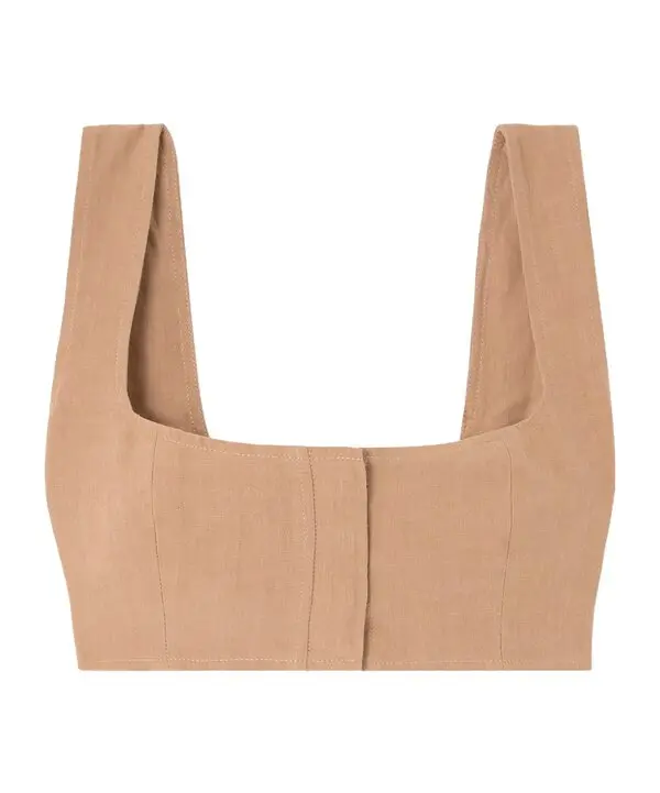 Le Kasha Jirja Cropped Linen Top