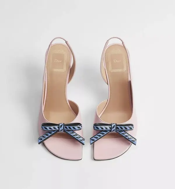 Dior Qixi Bow Heeled Slingback Sandal