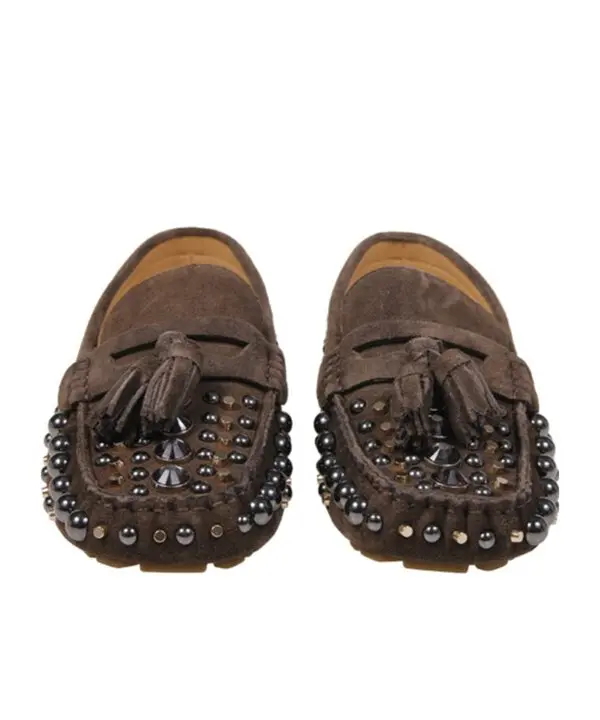 STRATEGIA R51 Studded Tassel Flat Shoes