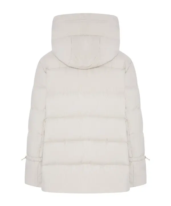MOORER Short Quilted Nylon Down Jacket With Hood
