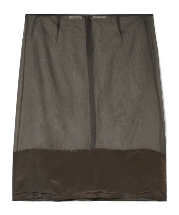 Calvin Klein Satin-trimmed Organza Skirt