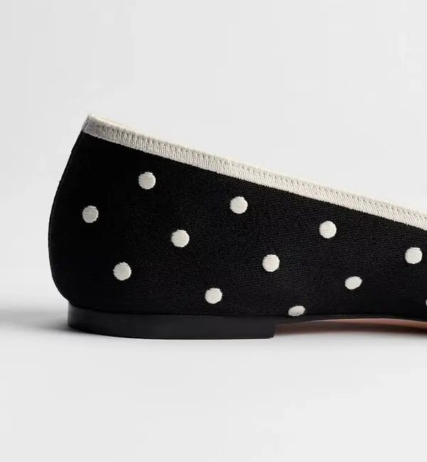 Dior Embroidered Signature Ballerina Flats