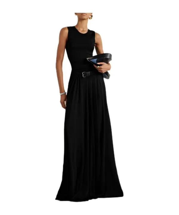 PETER DO Belted Stretch-jersey Maxi Dress