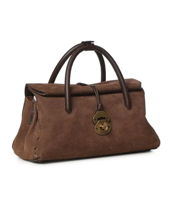 ZANELLATO Logo Engraved Twist Lock Small Handbag