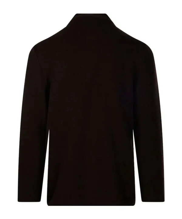 LARDINI Stand-collar Knitted Jacket
