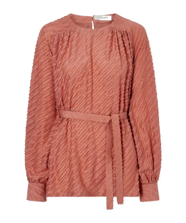 Giuliva Heritage Belted Silk Blouse