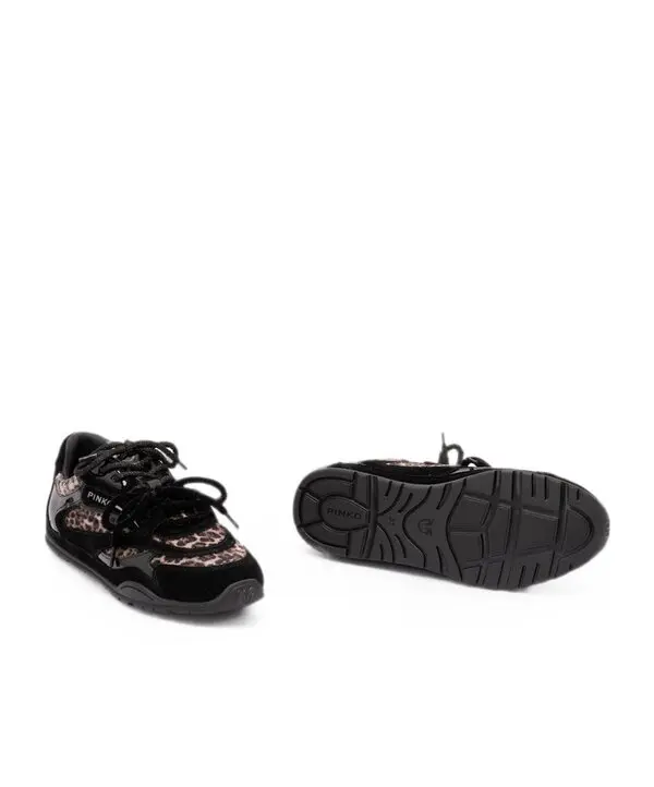 Pinko Yulia 01 Leopard-print Panelled Sneakers