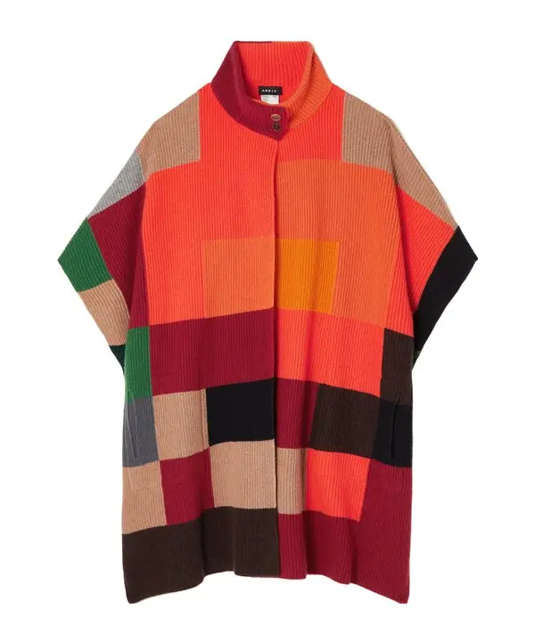 Akris Silk Blend Turtleneck Cape
