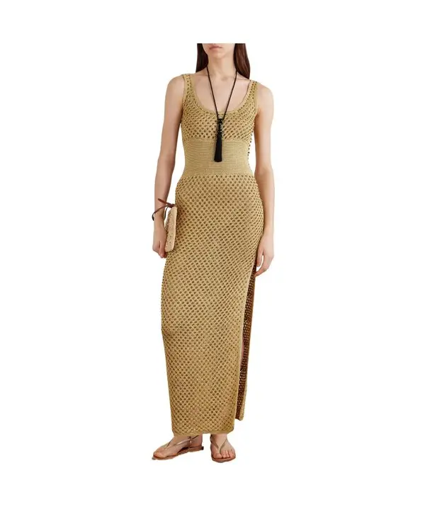 Galvan Crocheted Midi Dress