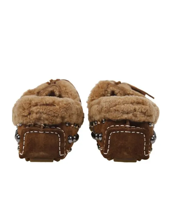 STRATEGIA R54 Studded Shearling Moccasins