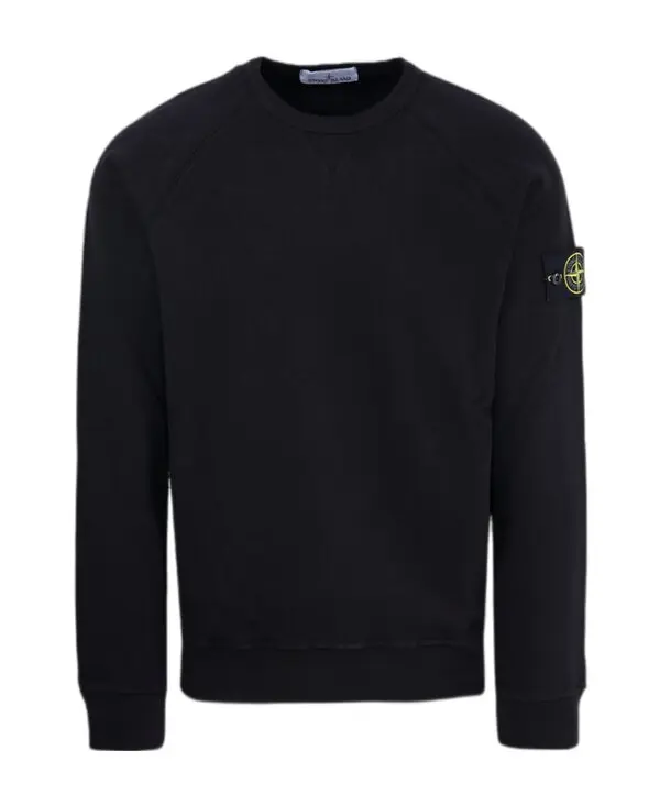 Stone Island Logo-patch Crew Neck Sweatshirt