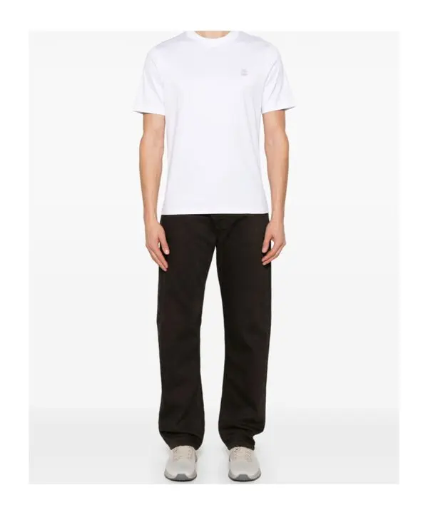 Brunello Cucinelli Logo Embroidered Crewneck T-shirt