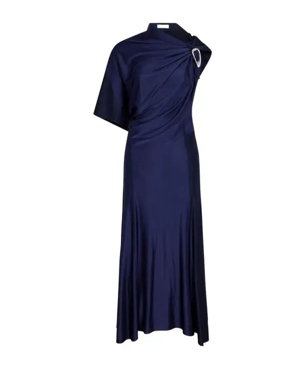 Rabanne Jersey Asymmetrical Long Dress