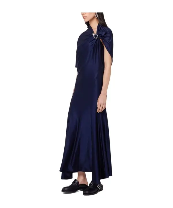 Rabanne Jersey Asymmetrical Long Dress