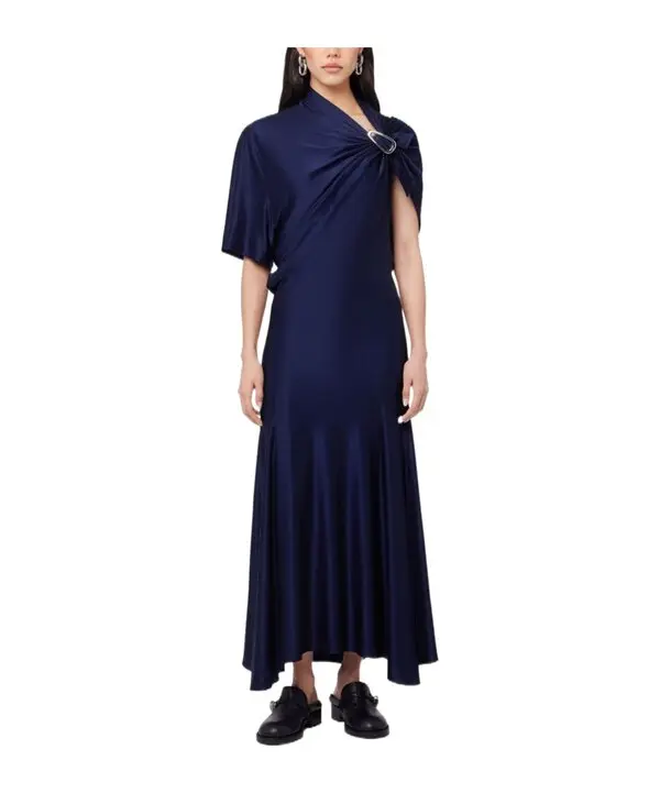 Rabanne Jersey Asymmetrical Long Dress