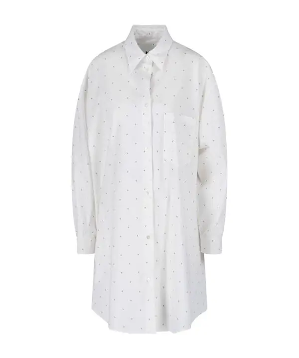 MAISON MARGIELA Polka-dot Cotton Shirt Dress