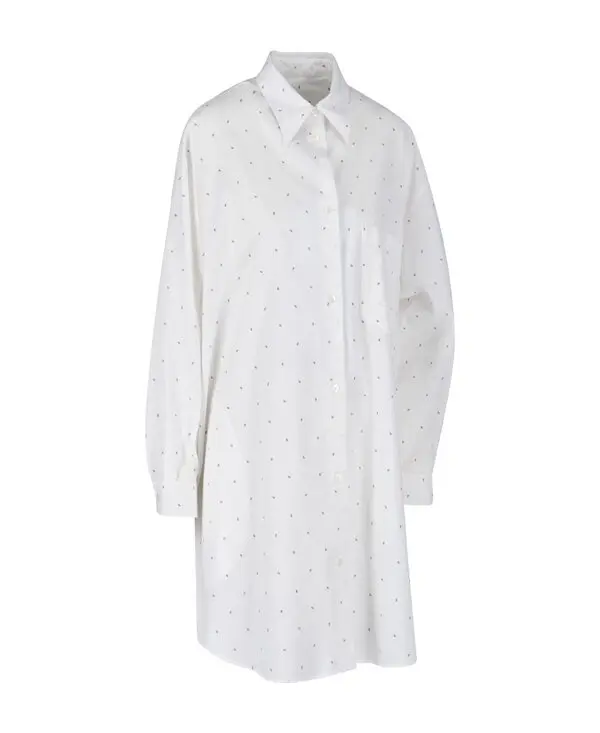 MAISON MARGIELA Polka-dot Cotton Shirt Dress