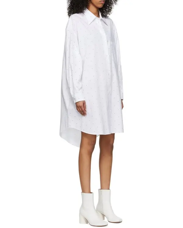 MAISON MARGIELA Polka-dot Cotton Shirt Dress