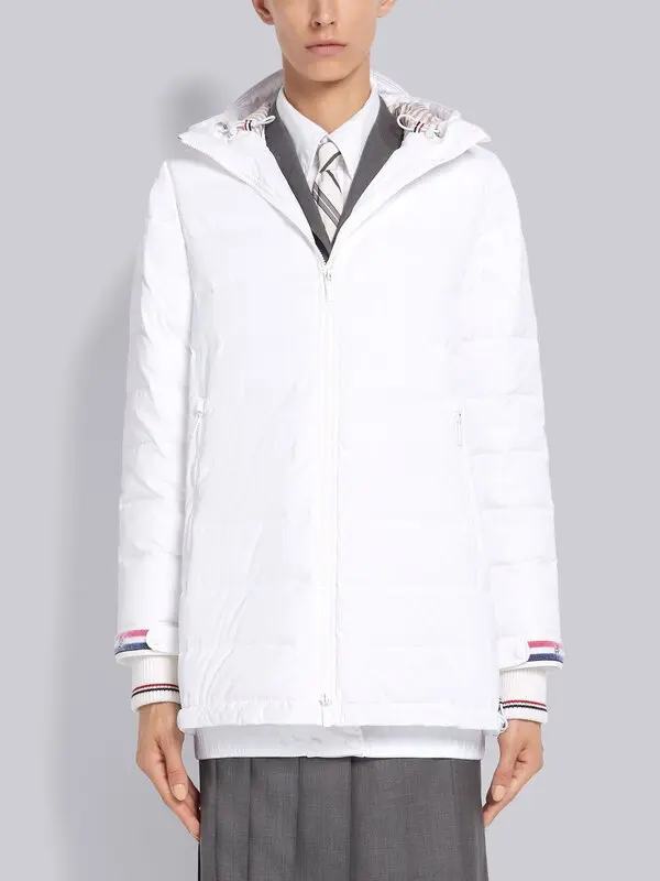Thom Browne Zip-up Hooded Overcoat
