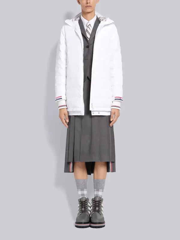 Thom Browne Zip-up Hooded Overcoat