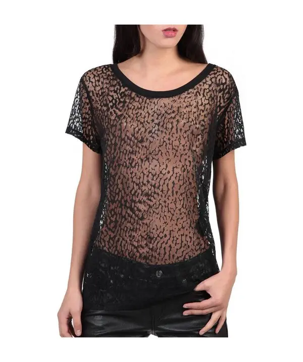 Saint Laurent Lace Sheer Blouse