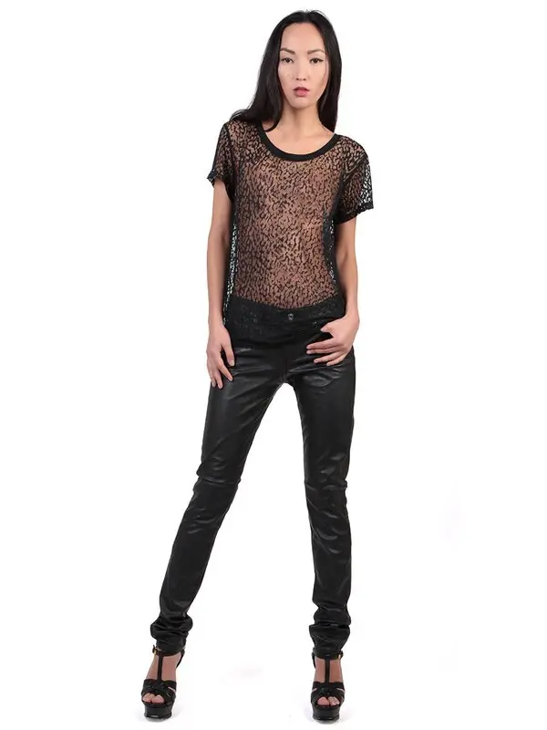 Saint Laurent Lace Sheer Blouse