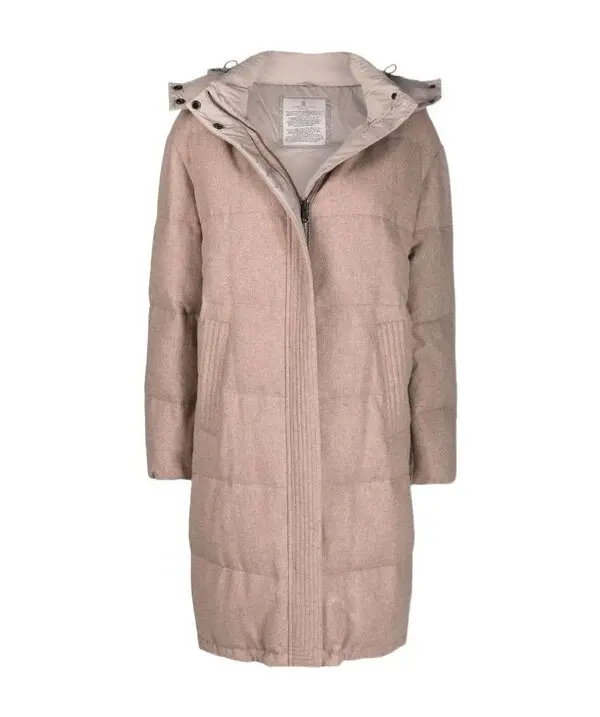 Brunello Cucinelli Padded Hooded Mid-length Jacket