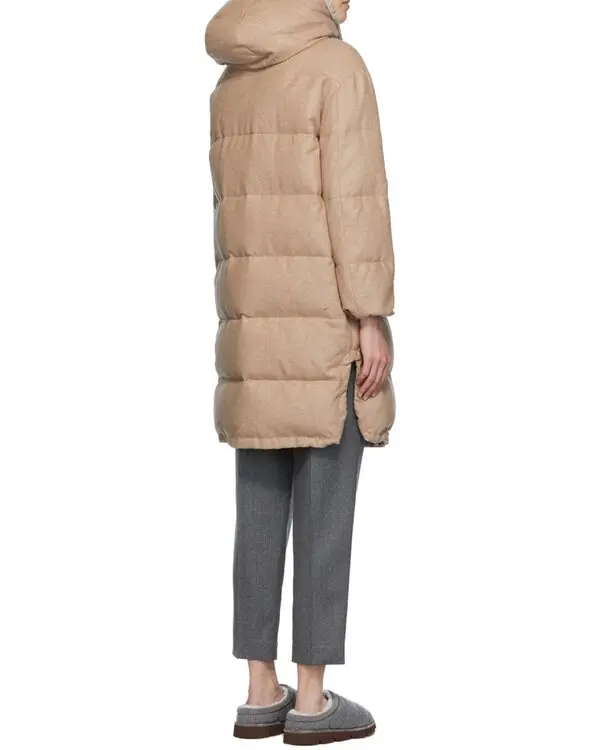 Brunello Cucinelli Padded Hooded Mid-length Jacket