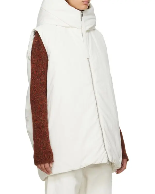 JIL SANDER Zippered Hooded Down Vest