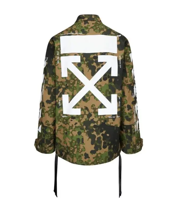 Off-White Camouflage Printed Casual Jacket