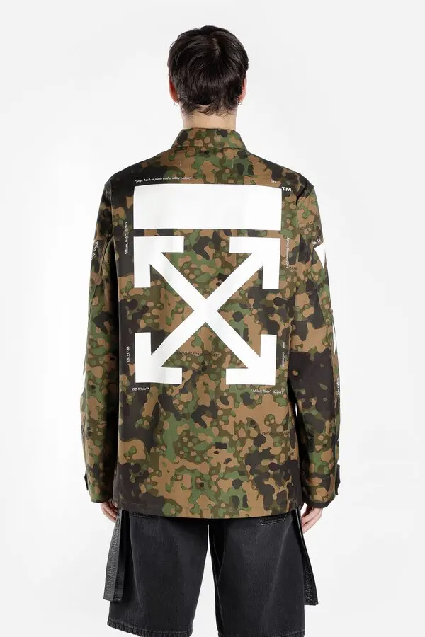 Off-White Camouflage Printed Casual Jacket