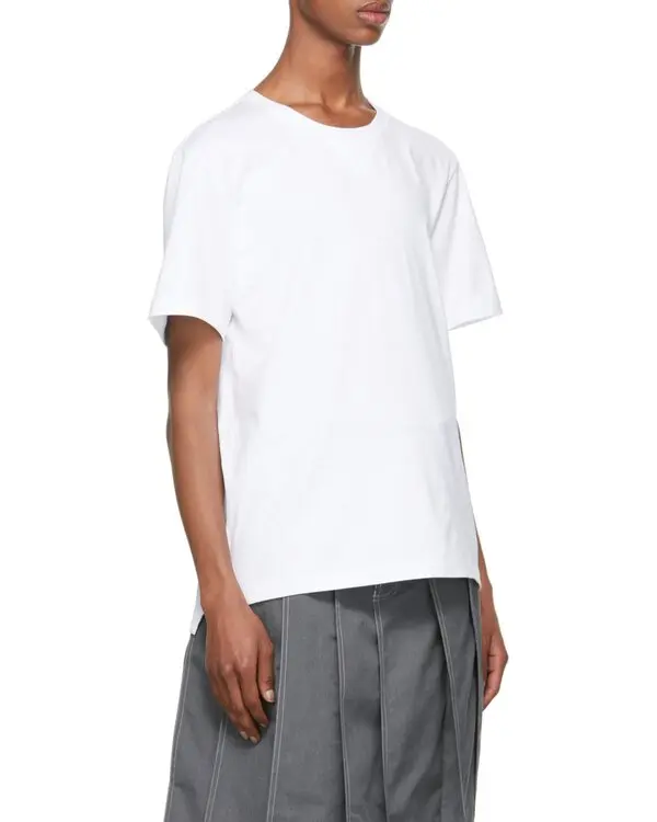 Thom Browne Rwb Tipping Stripe Short-sleeve T-shirt - White