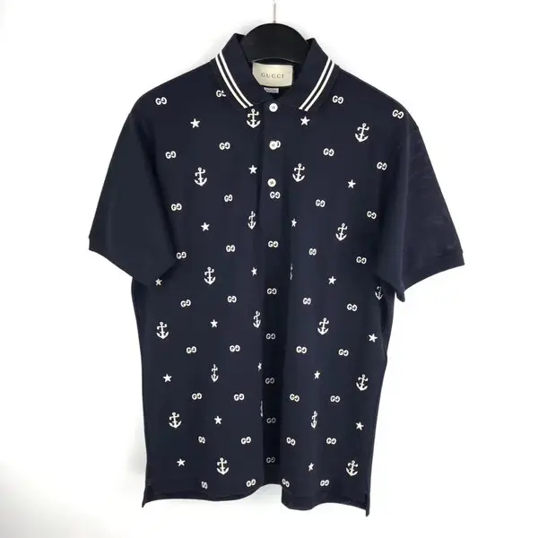 Gucci Symbols Embroidered Polo Shirt