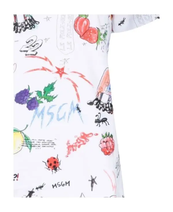 MSGM Illustration-print Cotton T-shirt