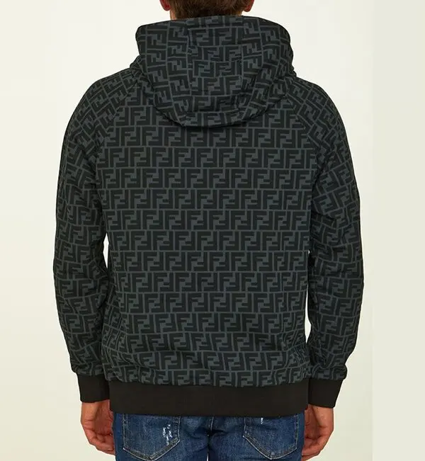Fendi Ff Logo Hooded Sweater