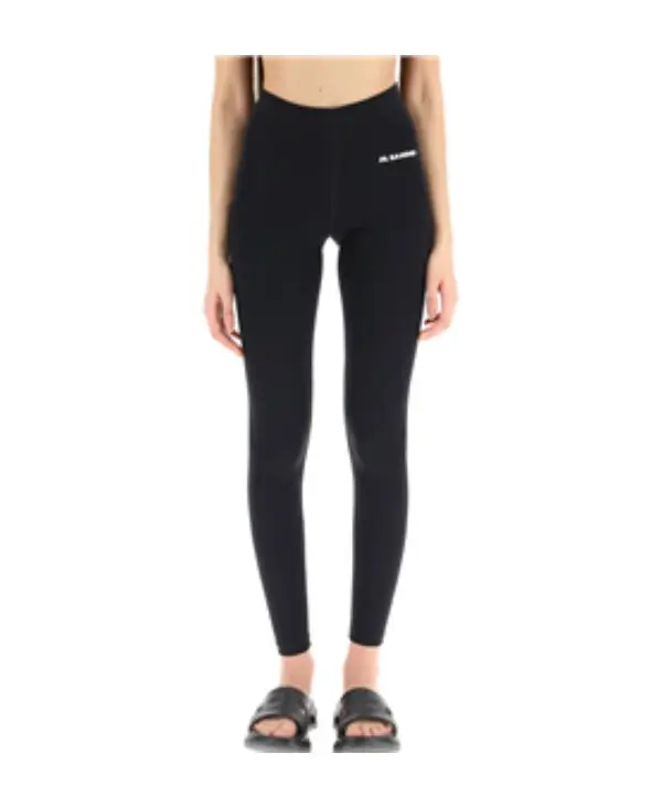 JIL SANDER Logo Printed Leggings