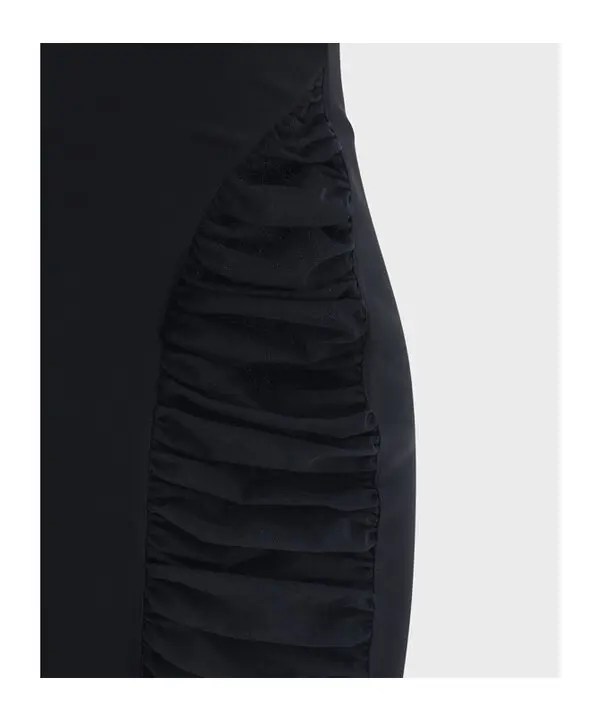 NENSI DOJAKA Asymmetric Ruched Cut-out Mini Dress