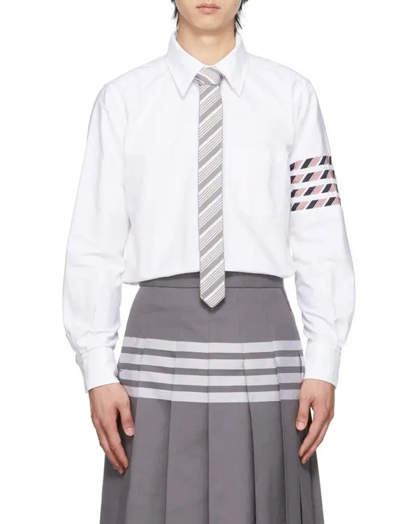 Thom Browne 4-bar Oxford Shirt - White