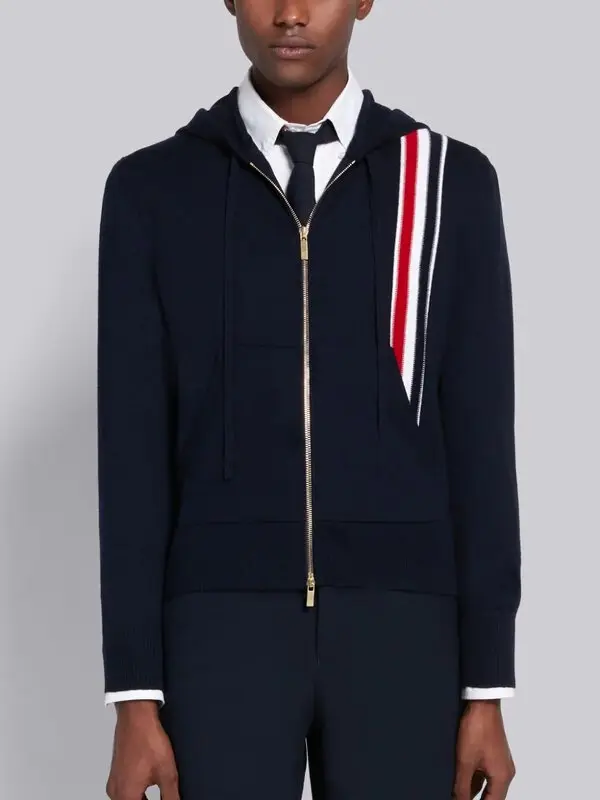 Thom Browne Intarsia Stripe Hoodie