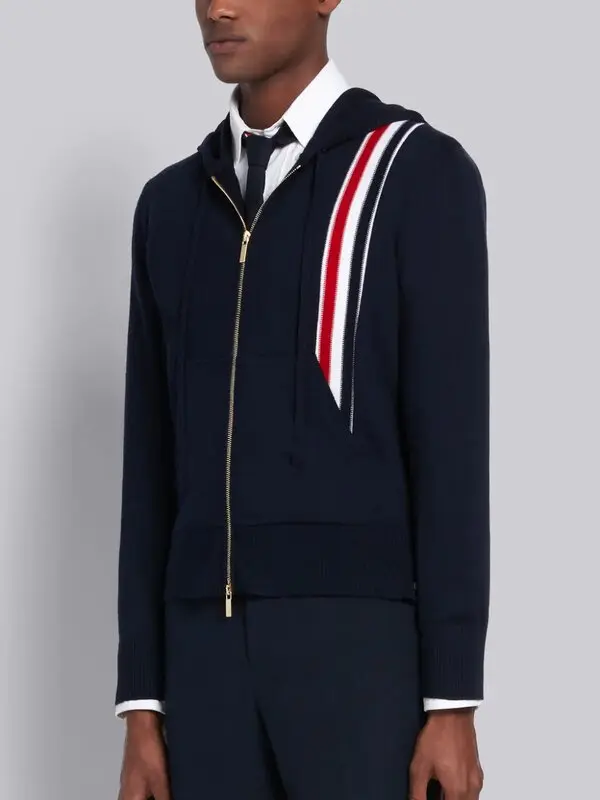Thom Browne Intarsia Stripe Hoodie