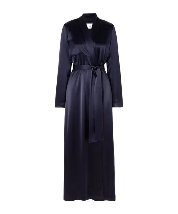 Galvan Satin Trench Coat With Belt