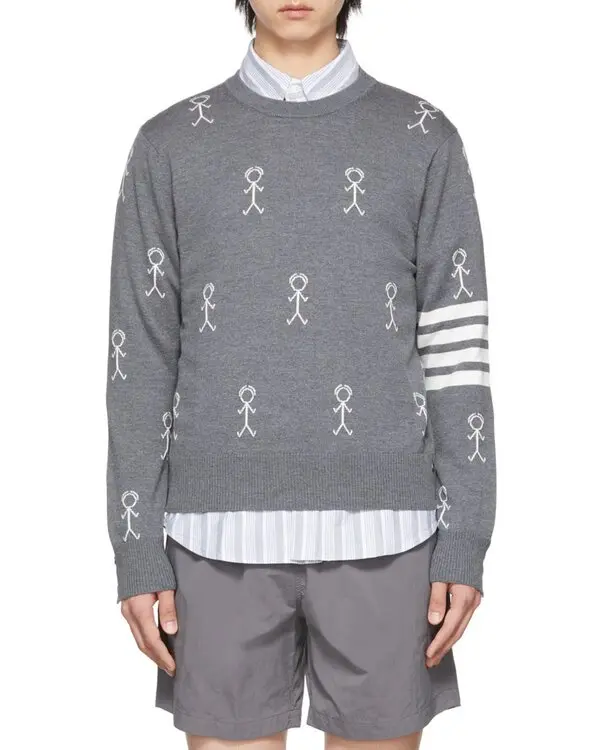 Thom Browne Logo Knitted Pullover