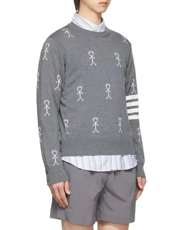 Thom Browne Logo Knitted Pullover