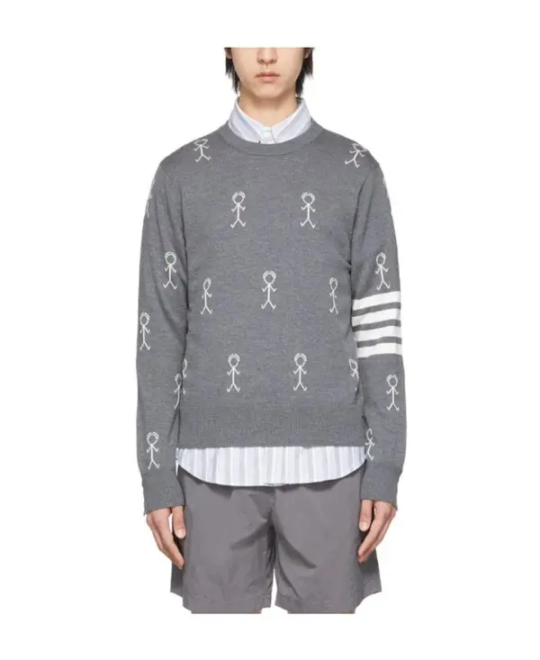 Thom Browne Logo Knitted Pullover