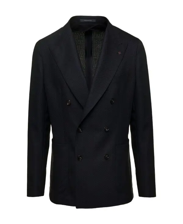 Tagliatore V-neck Long-sleeved Suit Coat