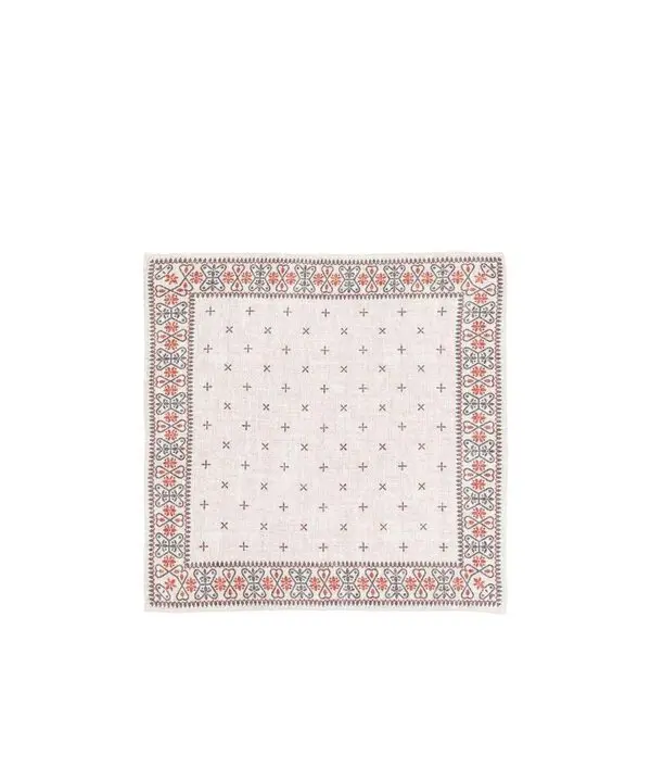 Brunello Cucinelli Tile-print Silk Scarf - White
