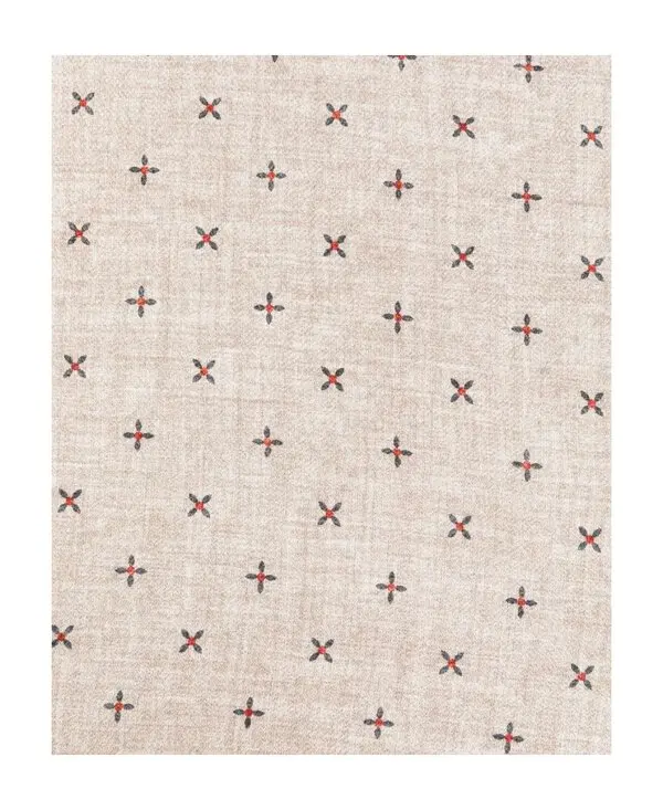 Brunello Cucinelli Tile-print Silk Scarf - White