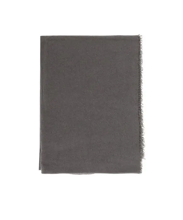 Faliero Sarti Fringed Cashmere Scarf - Grey