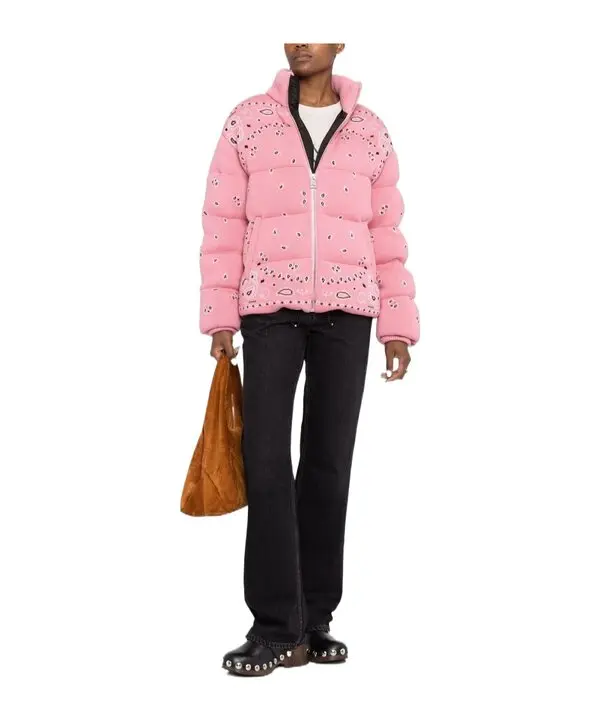 Alanui Bandana-printed Zipped Puffer Jacket