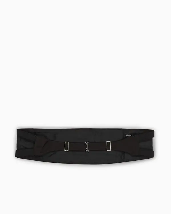 Giorgio Armani Hook Buckle Satin Belly Belt